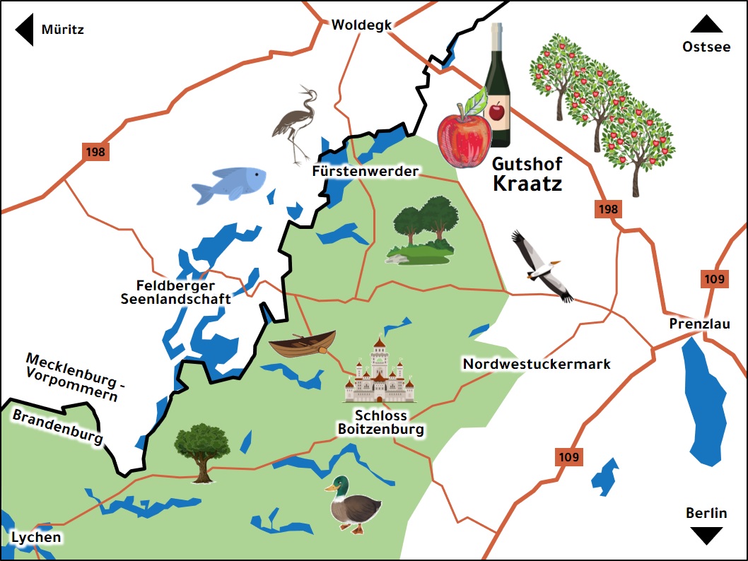 Urlaub auf den Streuobstwiesen der Uckermark mit Apfelsaft und Apfelwein